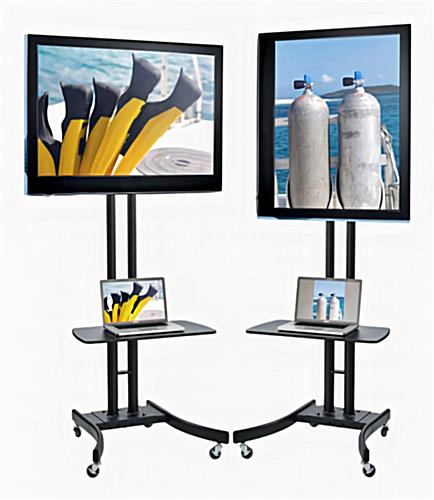 TV Stand w/ 28" Shelf fits Monitors 32"-65" with Travel Case