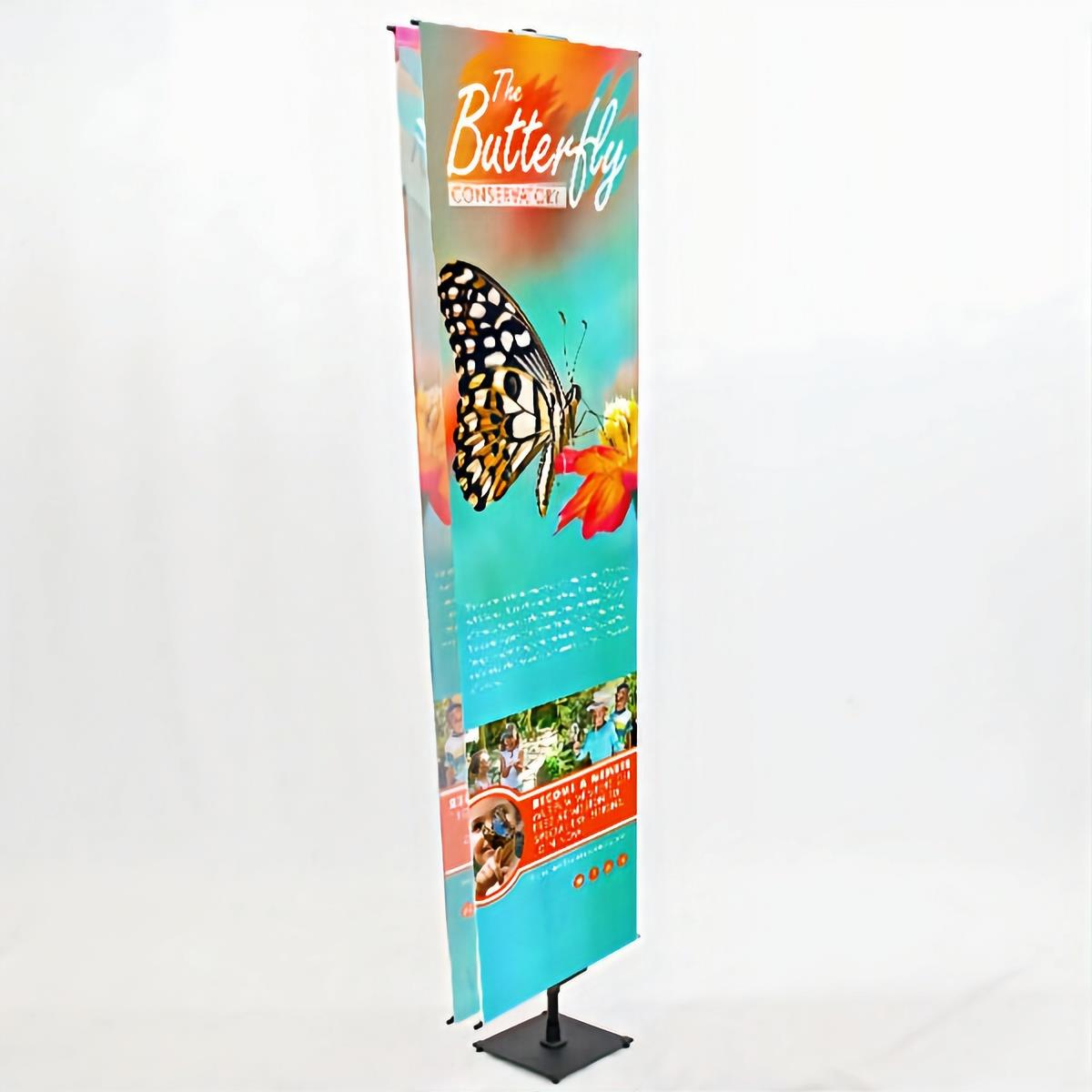 Double-Sided Telescopic Banner Stands | 360 Degree Visibility