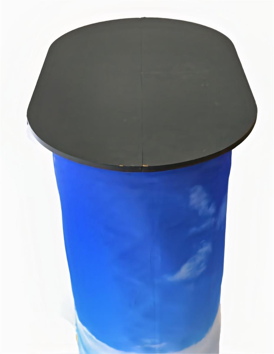 Oval Display with Countertop and Wrap Combo