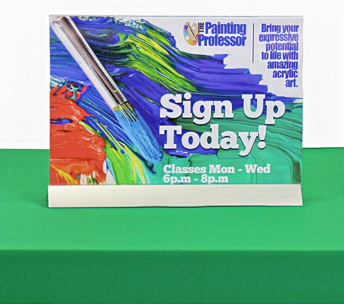 Acrylic Table Top Sign Holder | Sign Holders for Retail Counter