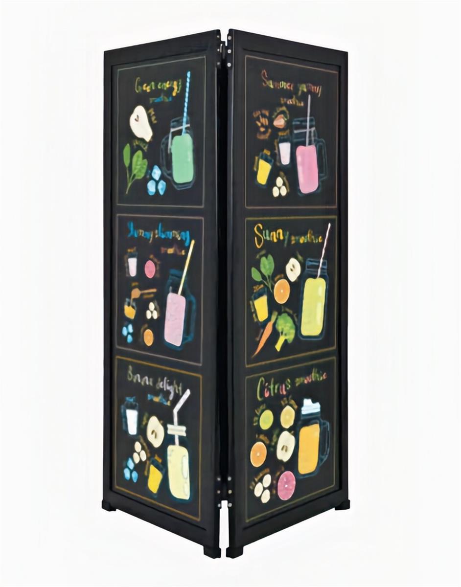 Hinged Modular Chalkboard Display | Post Up Stand