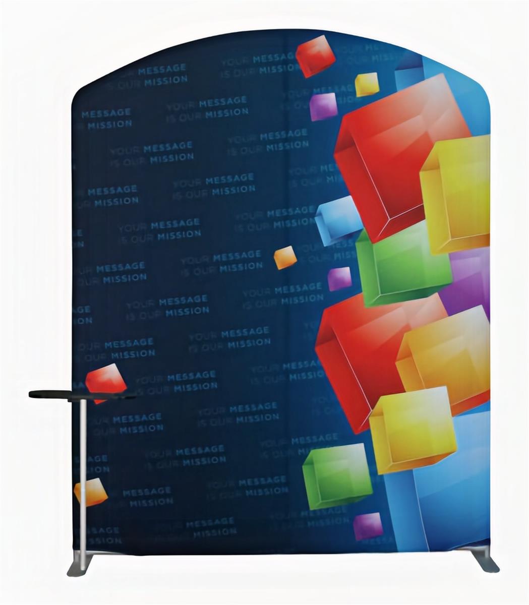 Curved Top Tension Fabric Banner | 79" Wide Stretch Backwall