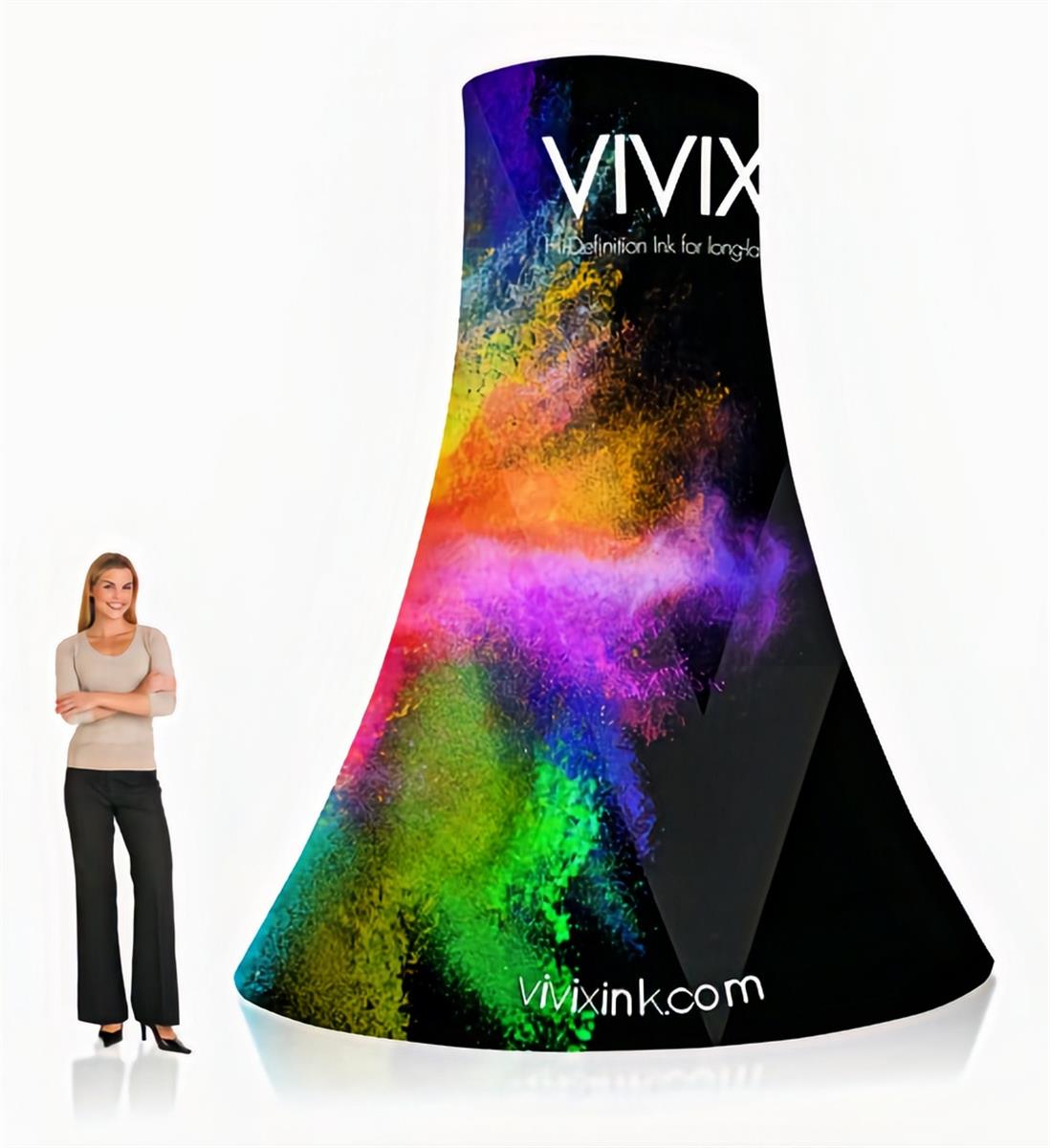 High Rise Tension Fabric 10' Funnel Tower Display