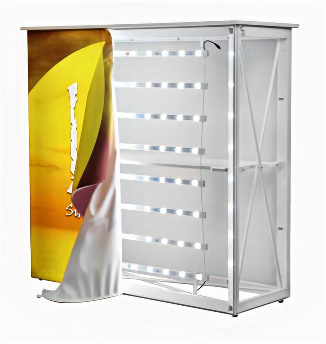 LUX SEG Backlit Pop Up Display & Podium | Post Up Stand