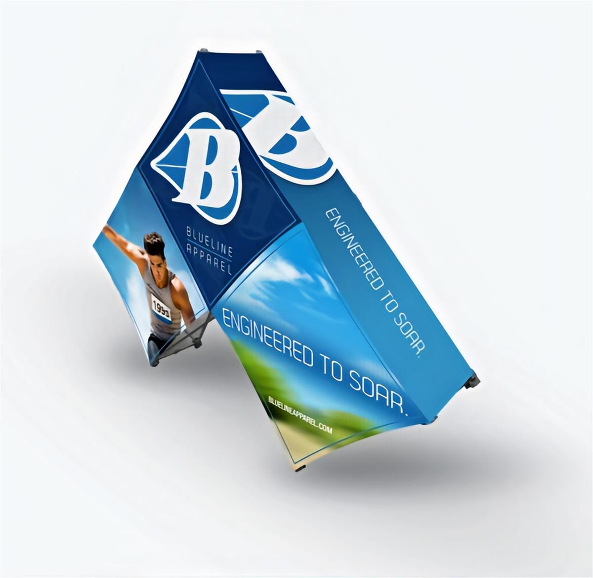 3D Pop Up Display Pyramid Printed End Caps | TRT Banners