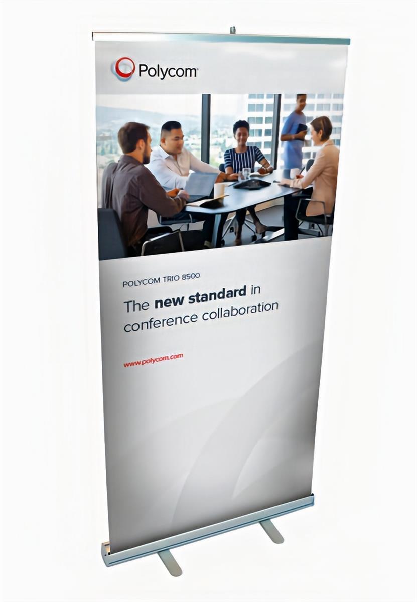 Polycom Trio 8500 Banner -39"x80" Narrow Base Stand-Vinyl