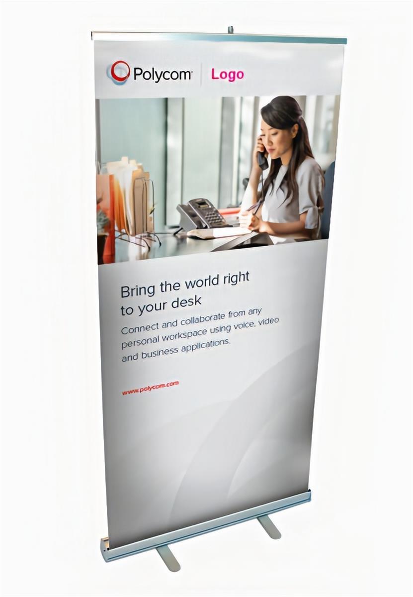 Polycom Build The World Co-Brand Generic 1-39"x80" Narrow Base S