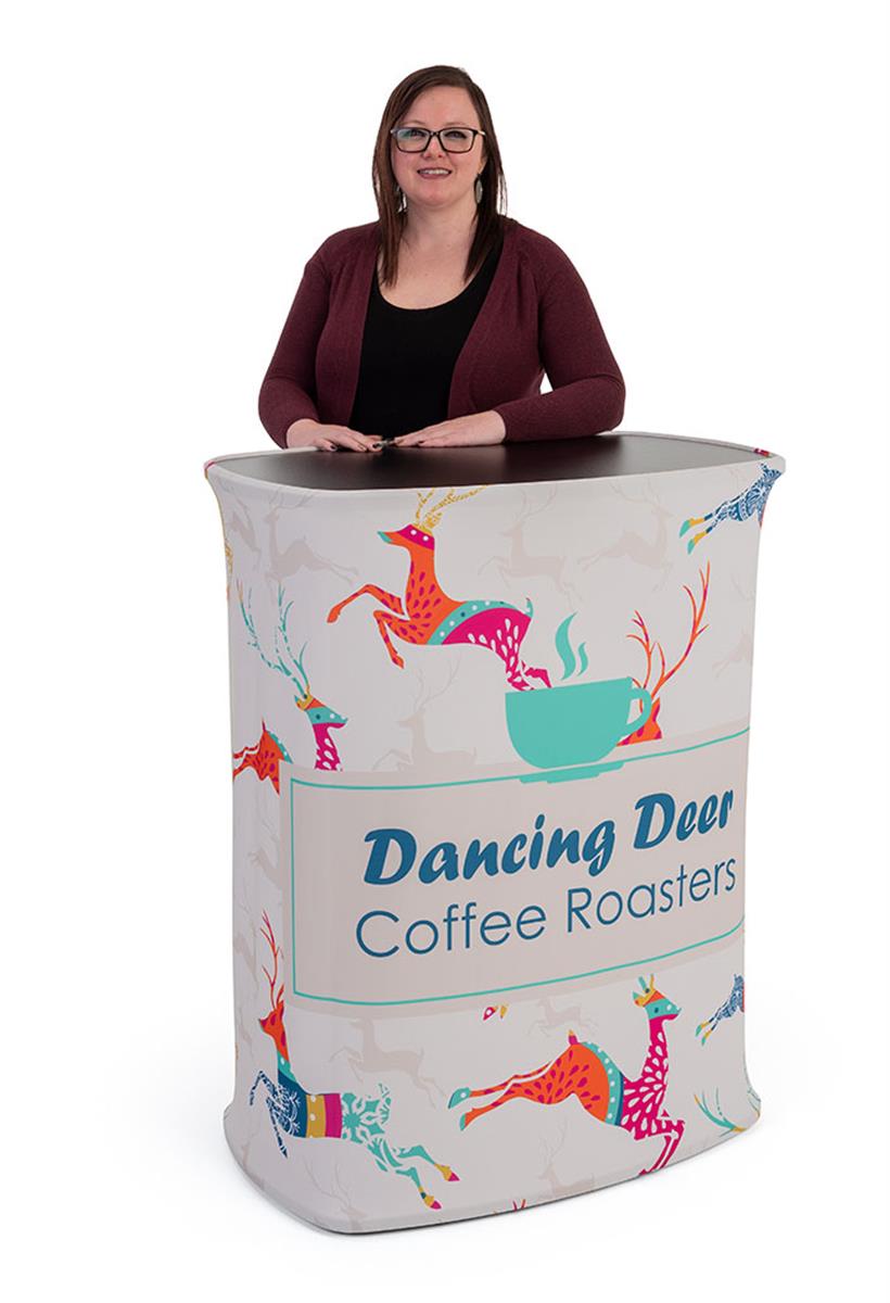 Rectangular Fabric Podium Counter