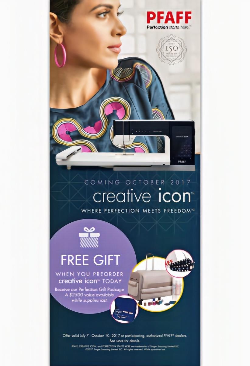 PFAFF Creative Icon Presale I Replacement Banner | Post-Up Stand