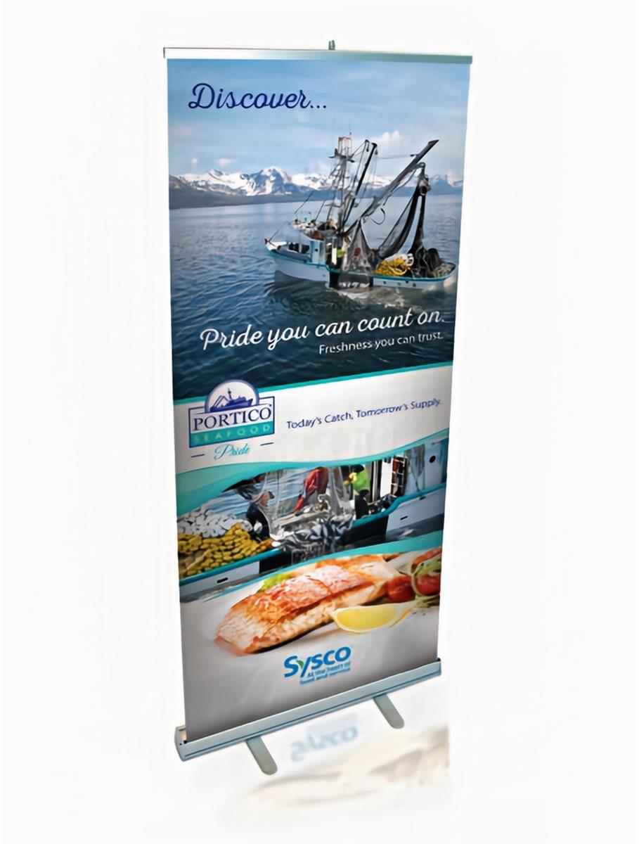 SYSCO Portico Pride Banner | 33" x 80" Narrow Base Stand