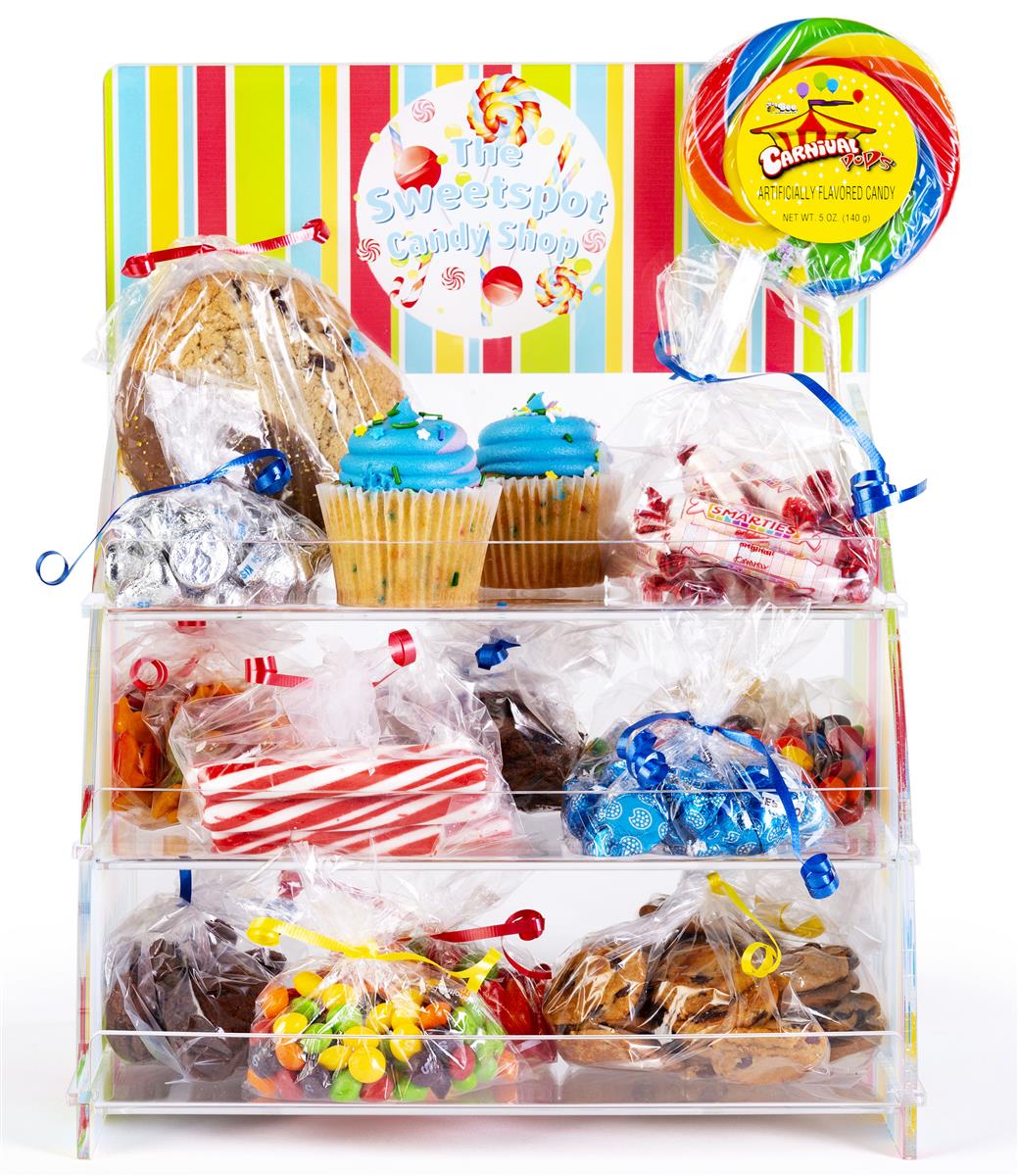 Three Tier Printed Acrylic Display Shelves | Custom Printing