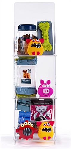 Folding Acrylic 3 Tier Retail Display Case | Easy to Set Up