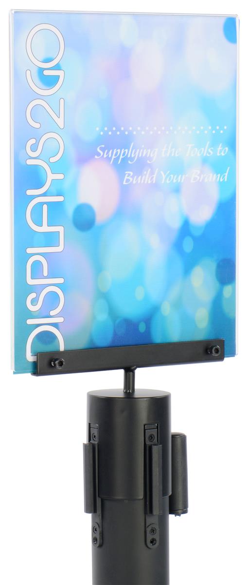 Acrylic Stanchion Sign Frame | Black