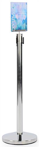 Acrylic Stanchion Sign Frame | Stainless Steel