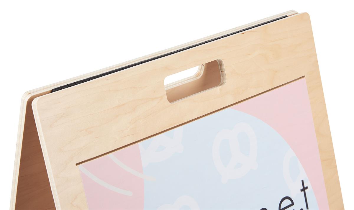 Double-Sided Wood A-Frame Sign with Custom Graphics for Light Out