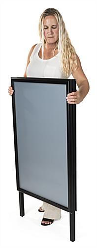 Portable Sidewalk Sign Holder | Holds (2) 24” x 36” Posters
