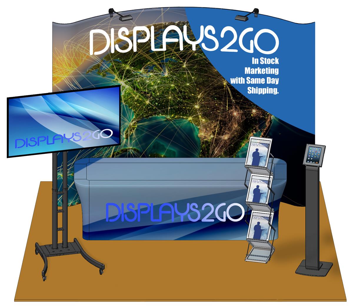 Complete 10 x10 Exhibit Booth | Custom Graphics and Fixtures