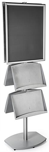 6' Brochure Sign Stand w/ (2) Sign Holders & (4) Literature Trays