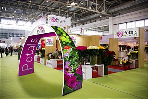 Personalized Oval Trade Show Archway | Lightweight Aluminum Frame