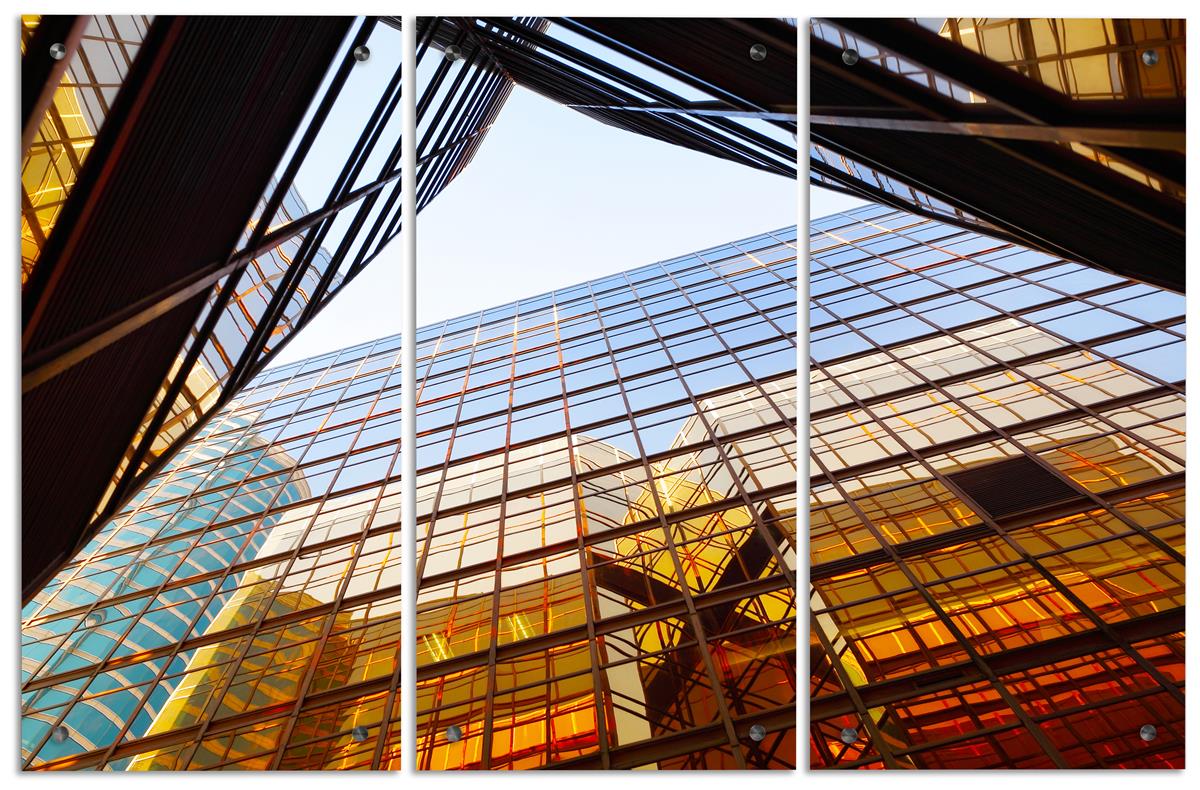 Cityscape Art on Acrylic Panels | Modern Building Architecture