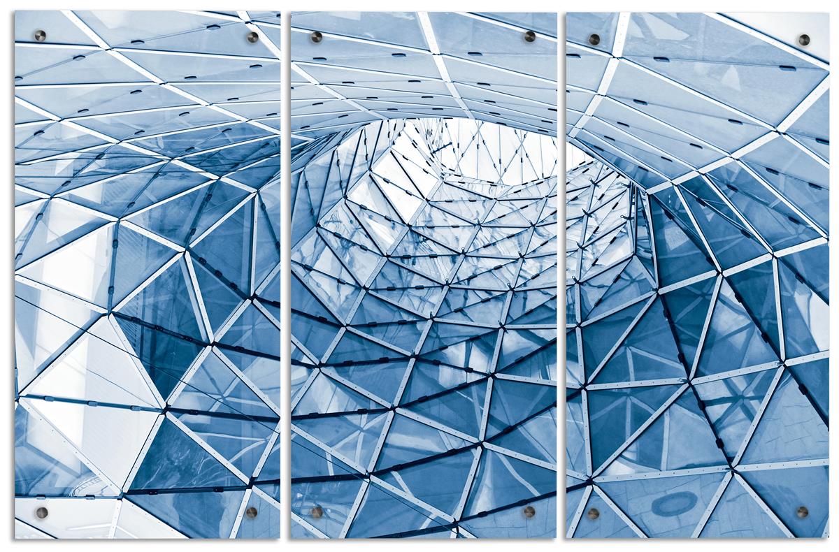 Geometric Acrylic Triptych | 3 UV Printed Panels