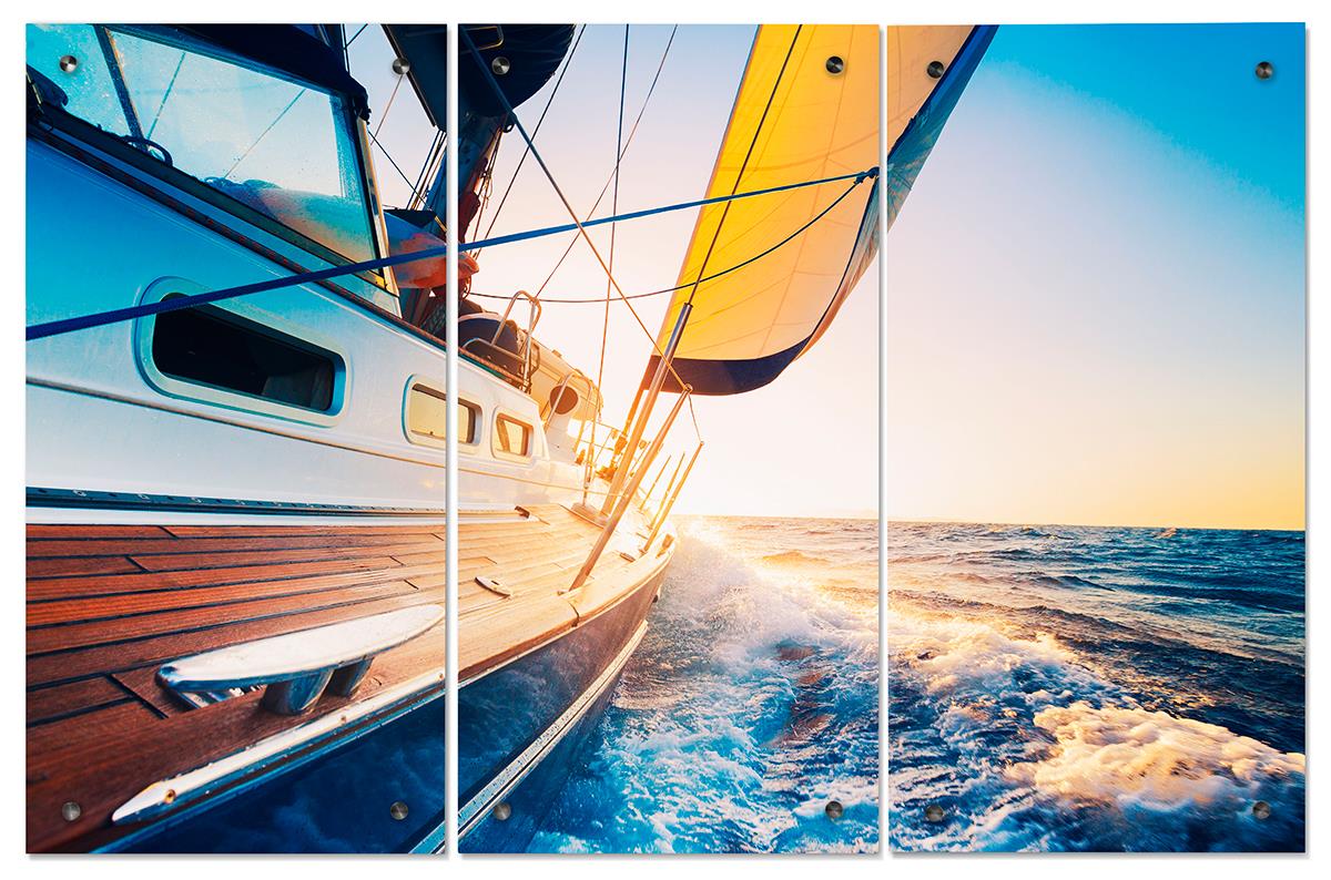 Sailboat Triptych | High Gloss Finish