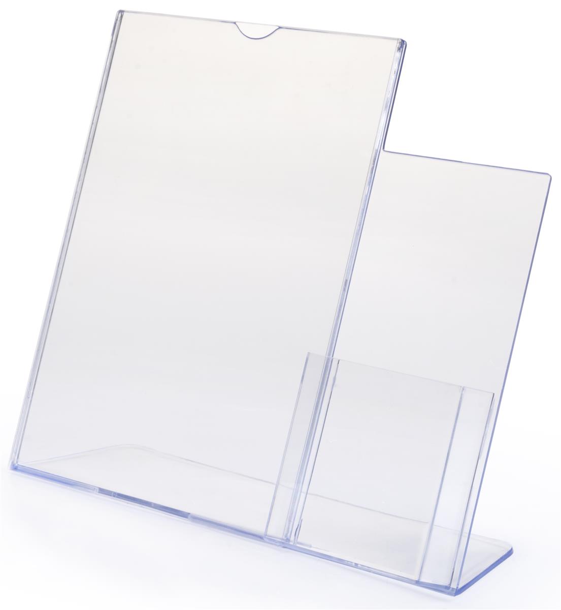 Clear Plastic Sign Frames w/ Adjacent Leaflet Holder