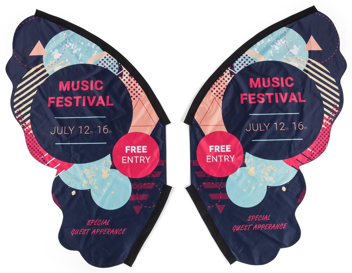 Butterfly Backpack Advertising Flag for BACKPACMKTD