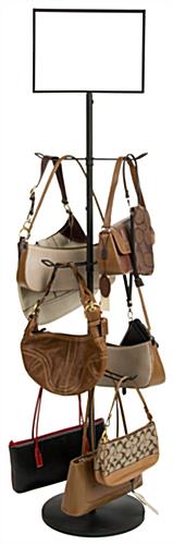 Standing Purse Rack | Floor Standing Fixture with 3-Tier Hooks