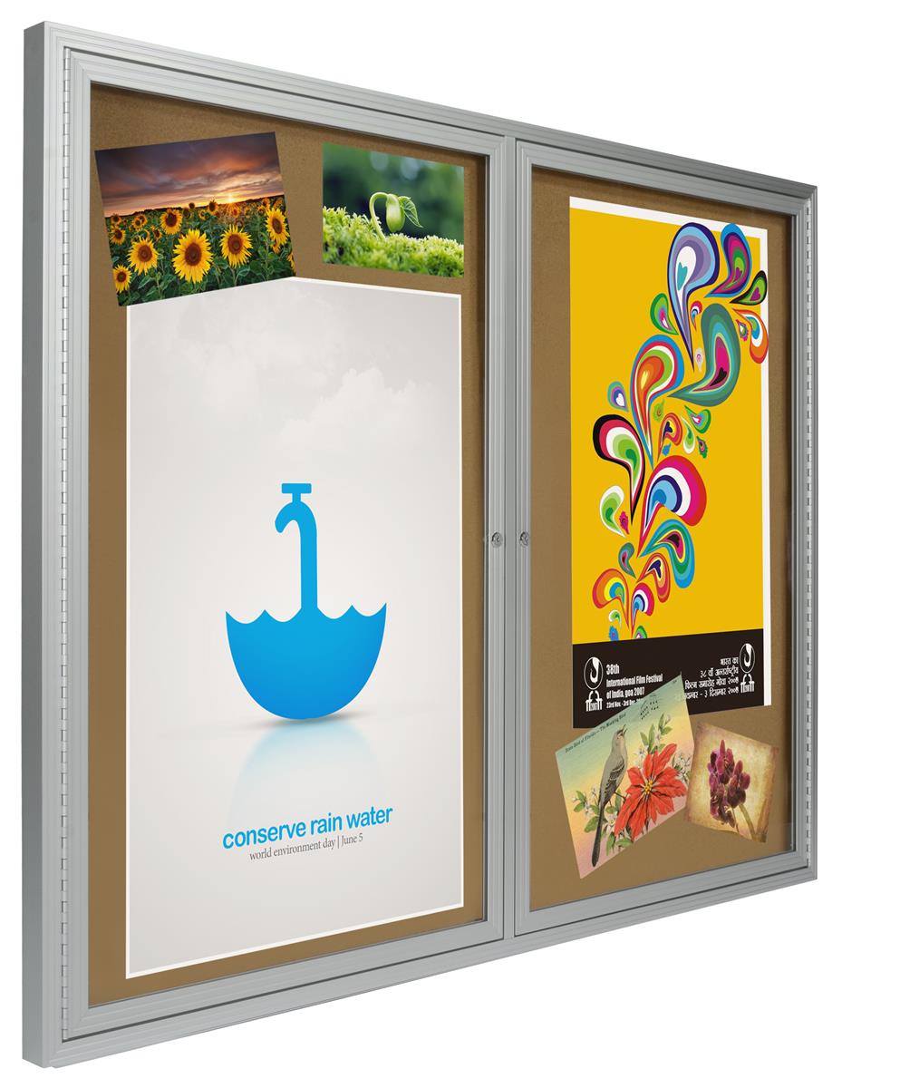 Large Bulletin Boards | Swing Open Locking Doors