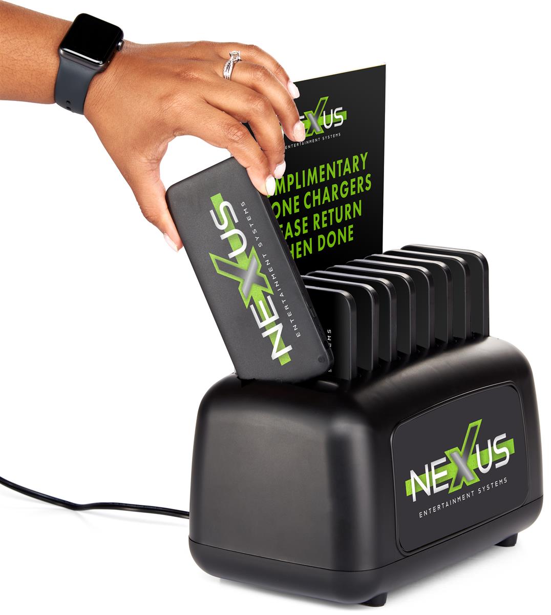 Branded Tabletop Cell Phone Charging Dock | Portable Power Banks