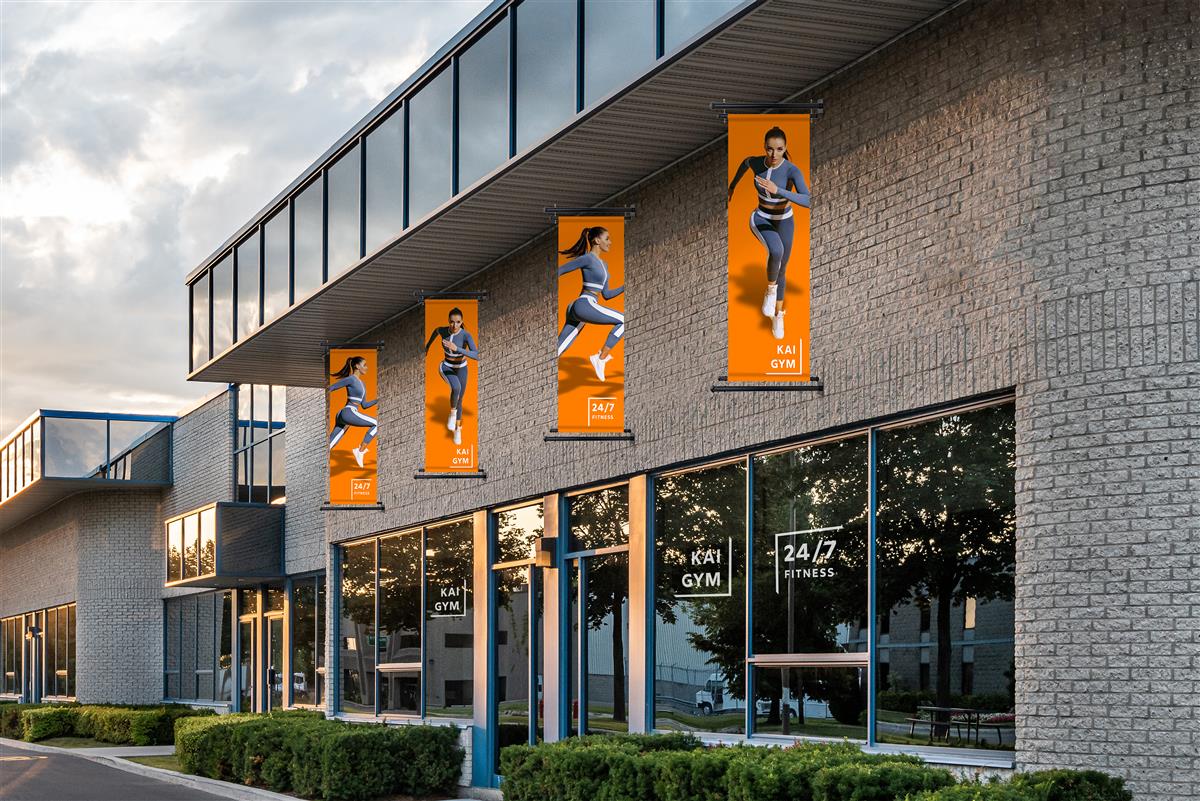 Trapeze Banner Sign Mounted Hardware Kits | Set of 2