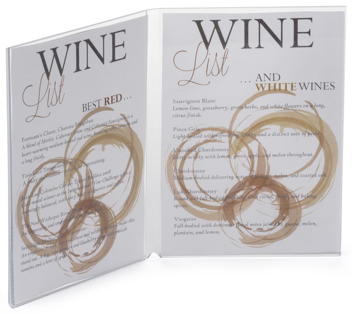 Bi-Fold Table Sign - Portrait Orientation Tabletop Sign Holder