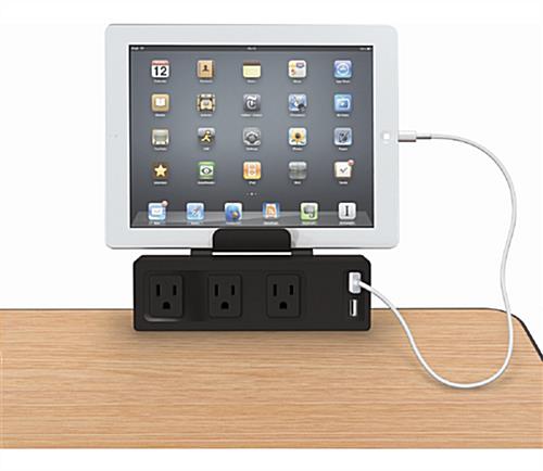 Tablet Holder with Charging Hub | Clamp Base