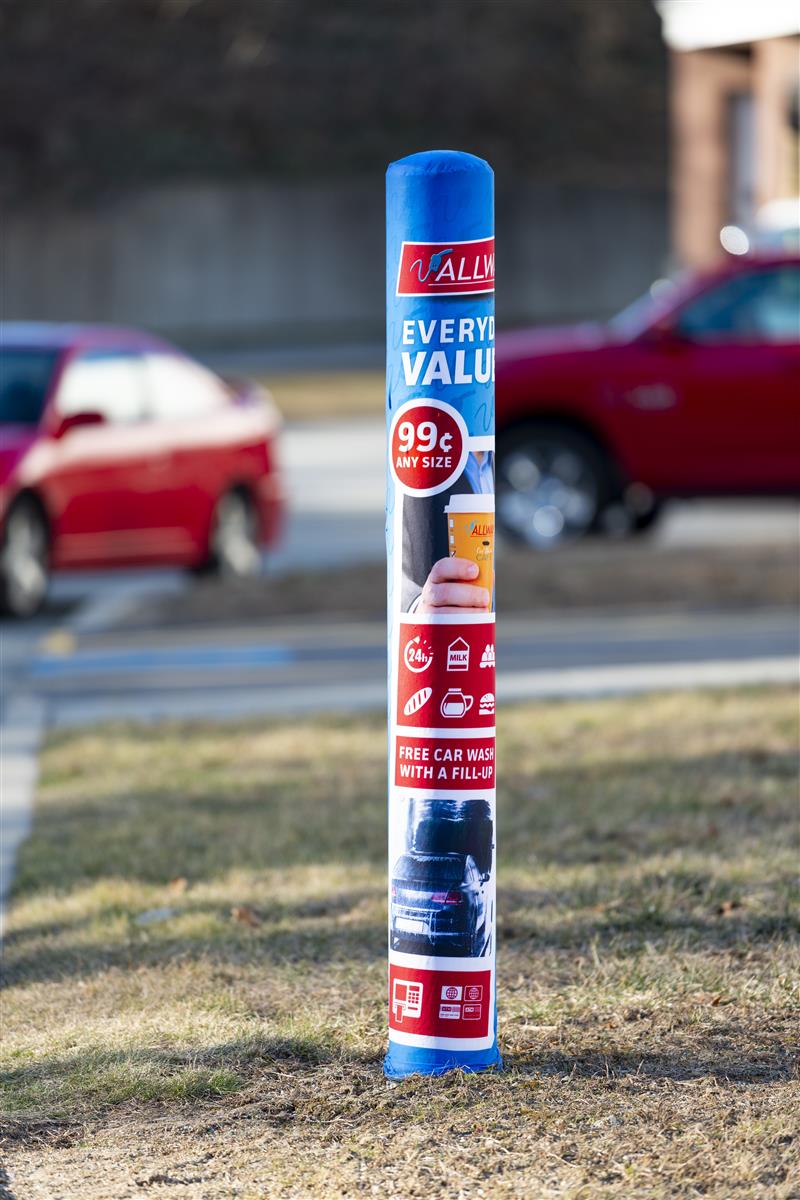 Custom Bollard Cover | Stretch Fit Wrap for Safety Posts