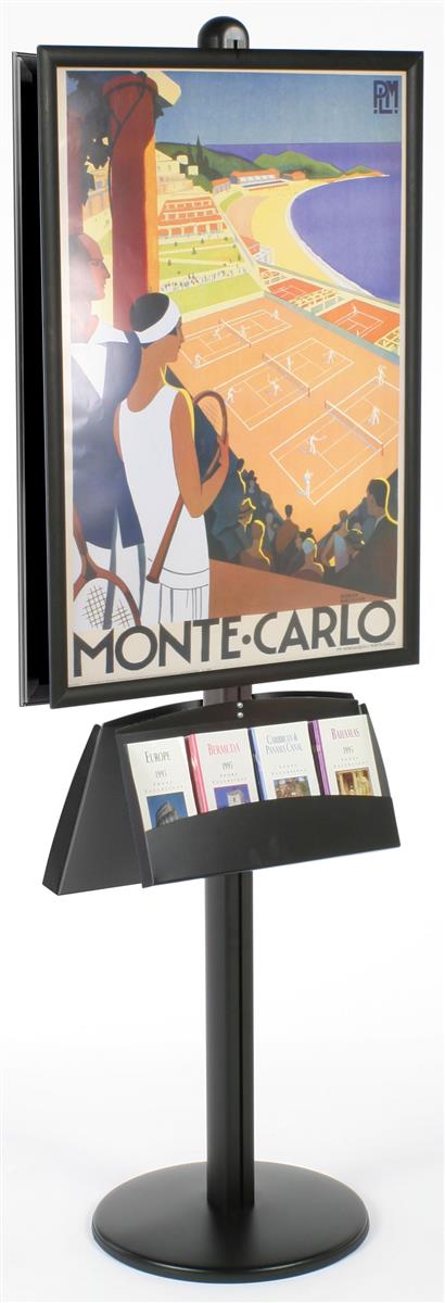 Pedestal Stands | 24 x 36 Publication Holder & (2) 4-Pocket Trays