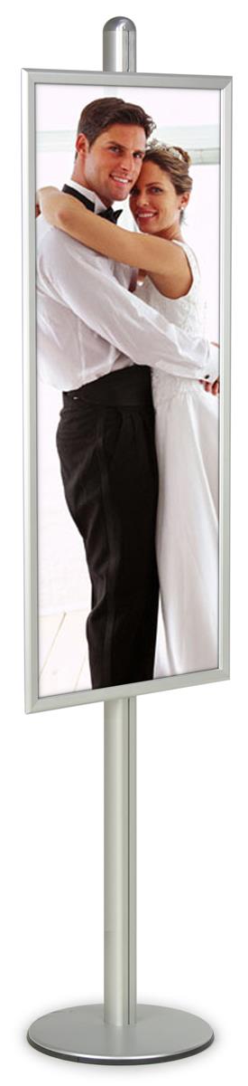 Sign Display | 22 x 56 Snap Open Poster Stand - 8 Feet Tall