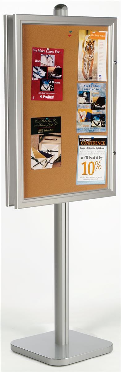Enclosed Bulletin Board - Swing-Open Frame - 24" x 36"