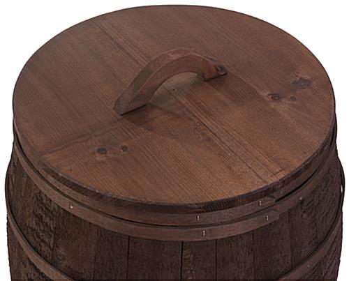 Dark Brown Wooden Lid for Maine Barrel Series