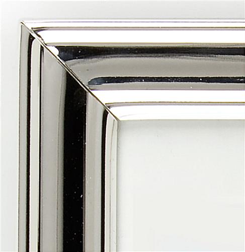 Small Silver Picture Frames w/ Mirrored Design | Tabletop or Wall