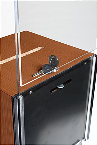 Wooden Donation Box | Locking Ballot Container