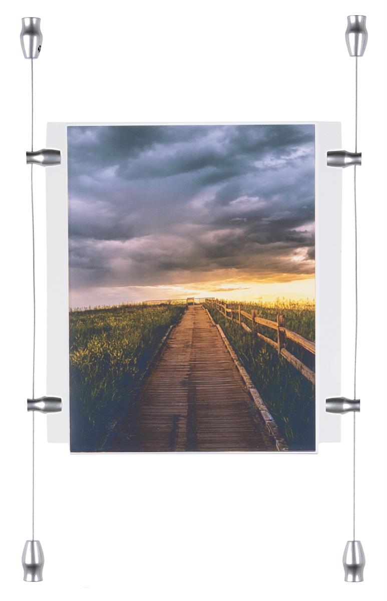 Window Hanging Sign| 8.5 x 11 Signage Frame - Cable System