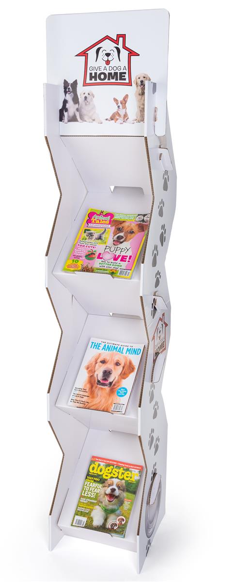 Corrugated Magazine Leaflet Floor Stand | Recycled Cardboard