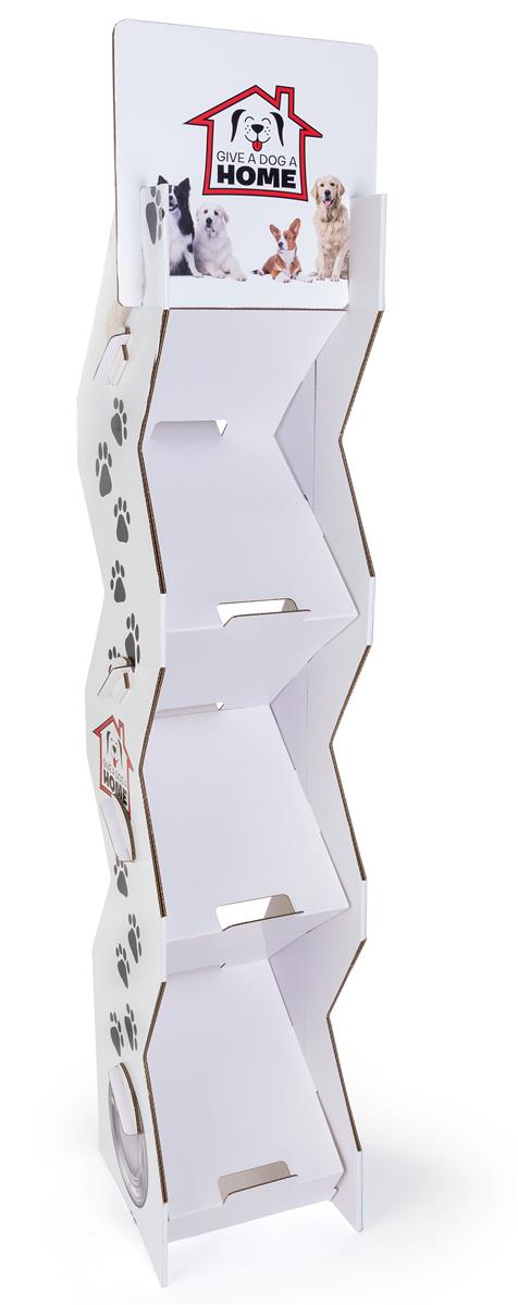 Corrugated Magazine Leaflet Floor Stand | Recycled Cardboard