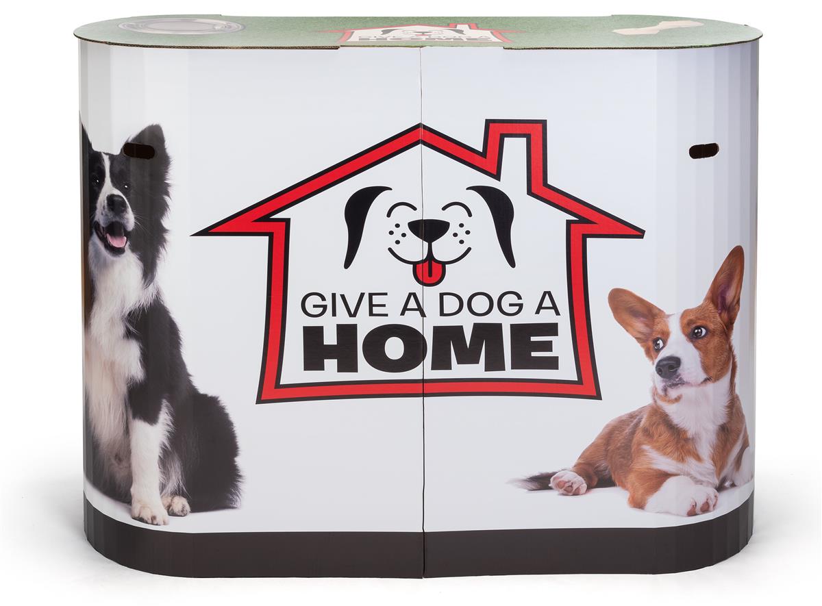 Portable Cardboard Booth Display Counter | Custom Graphics