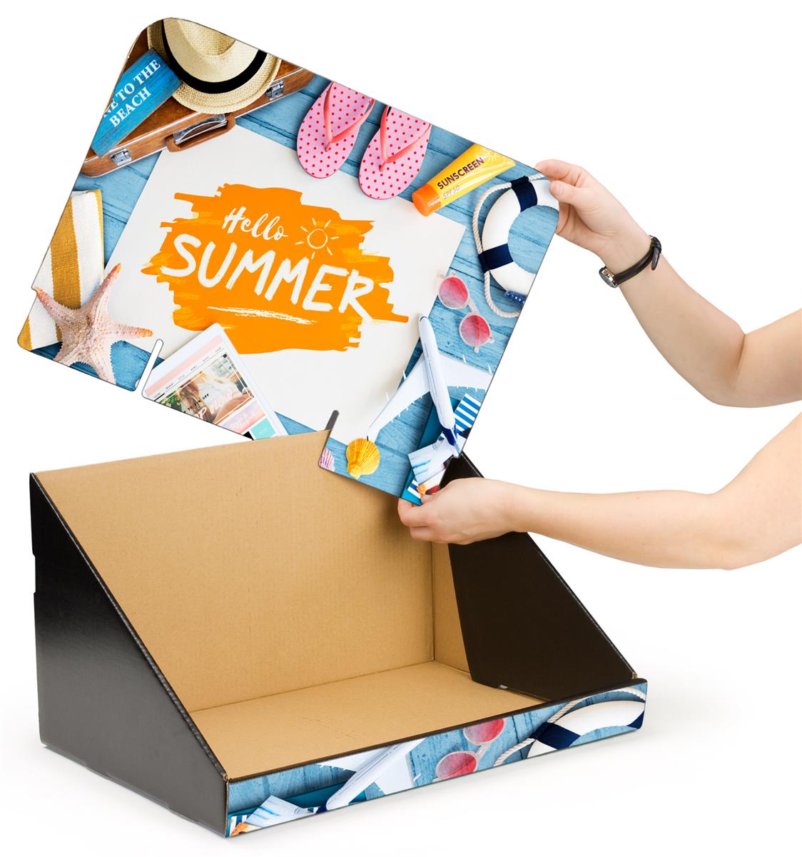 Custom Corrugated Counter Display | Full-Color Graphics