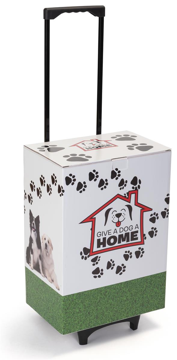 Cardboard Trade Show Storage Trolley | Custom Branding Graphics