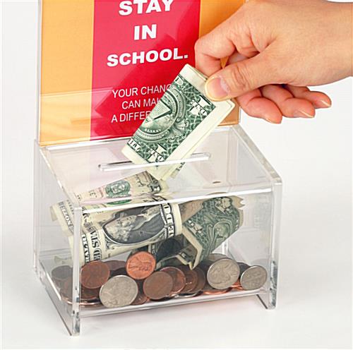 Locking Donation Box - Large Sign Header