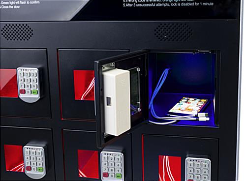 Locking Cell Phone Charging Kiosk | 9 Device Charging Capacity