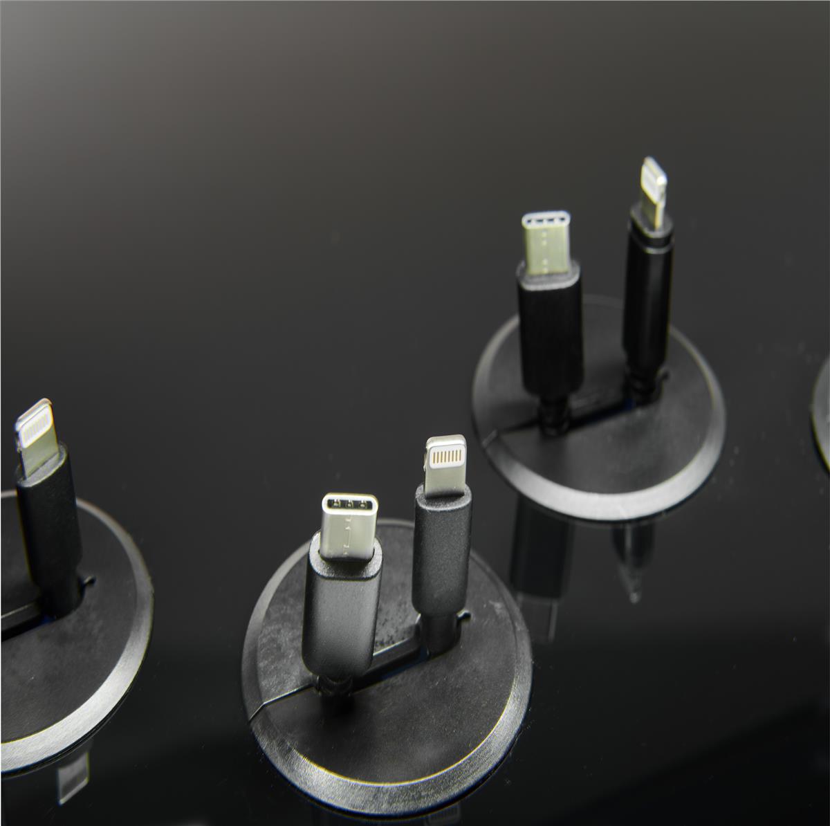 Dual Screen 10-Device Charging Station with Custom Graphics